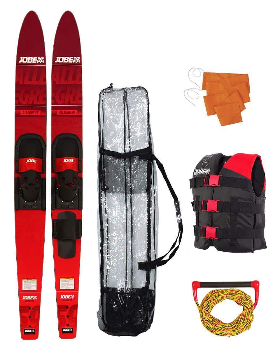 Ski nautique Jobe Allegre 59 Combo rouge référence 208820001 - Jet 27