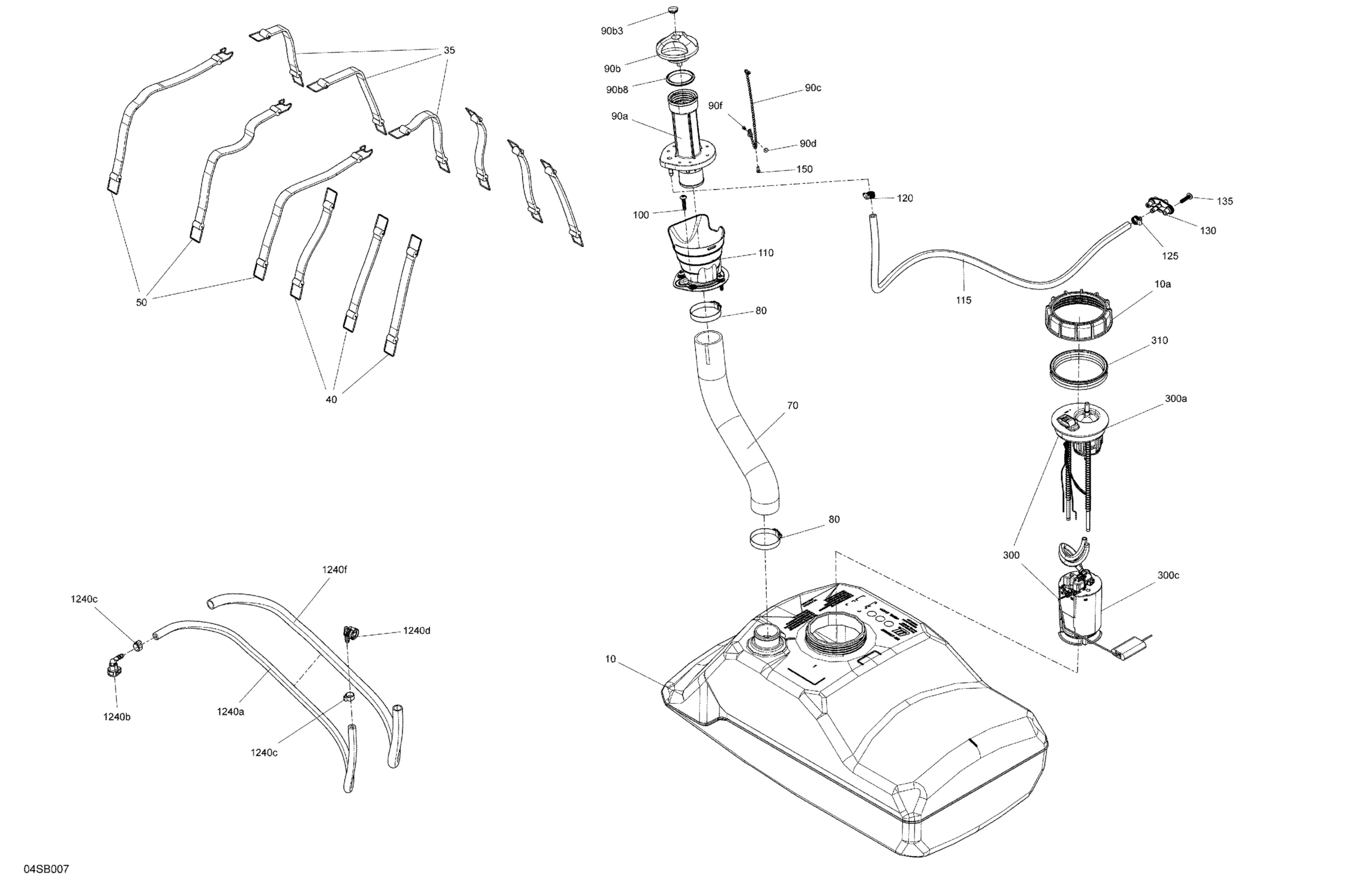Ecrou de pompe à essence M30 Sea-Doo référence 250100062 - Jet 27